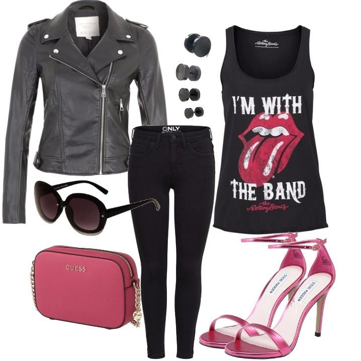 Pink Rock Outfit für Damenoutfits zum Nachshoppen auf Stylaholic