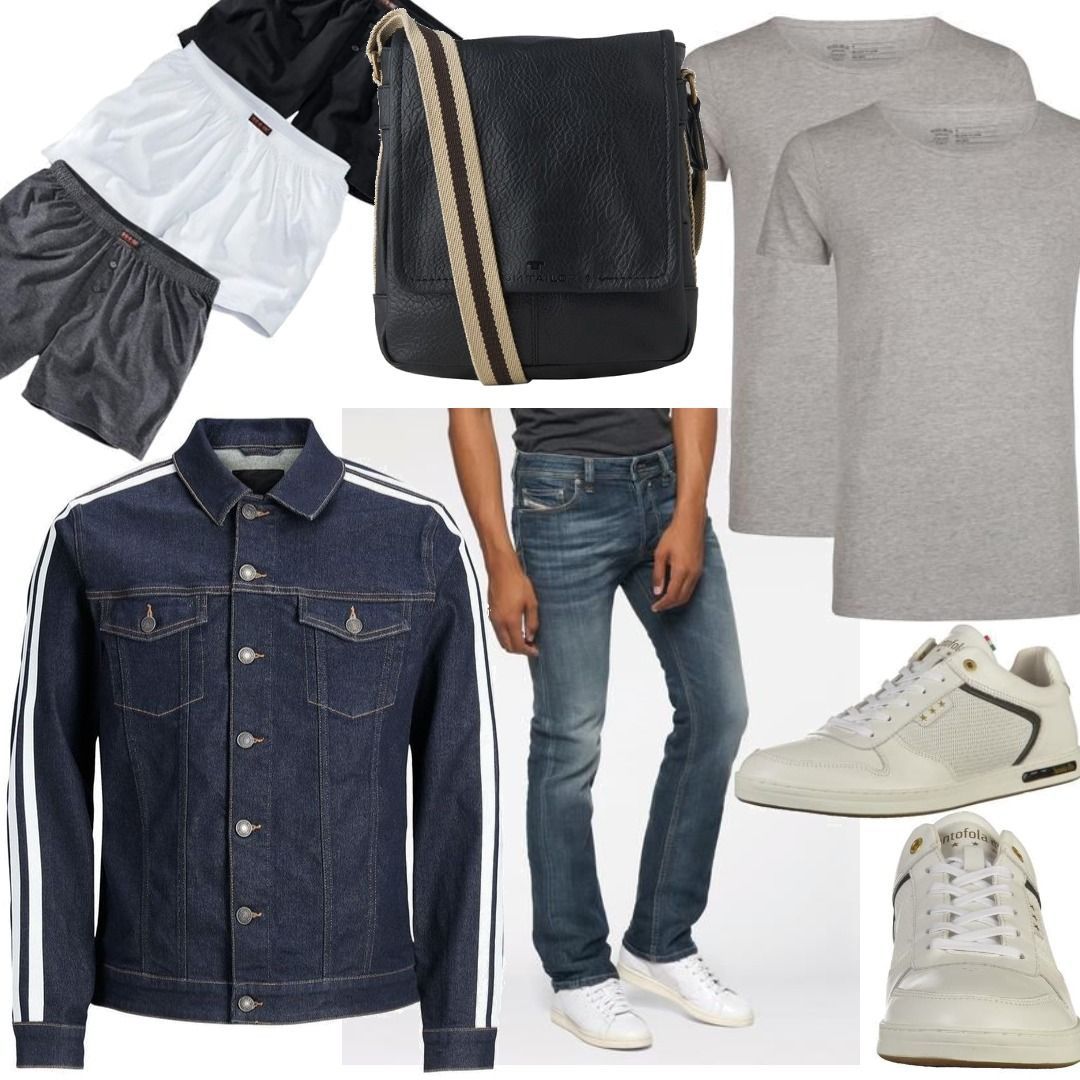 JACK & JONES Jeansjacke IJEAN JACKET CJ 040 blue denim Blau Men Outfit ...