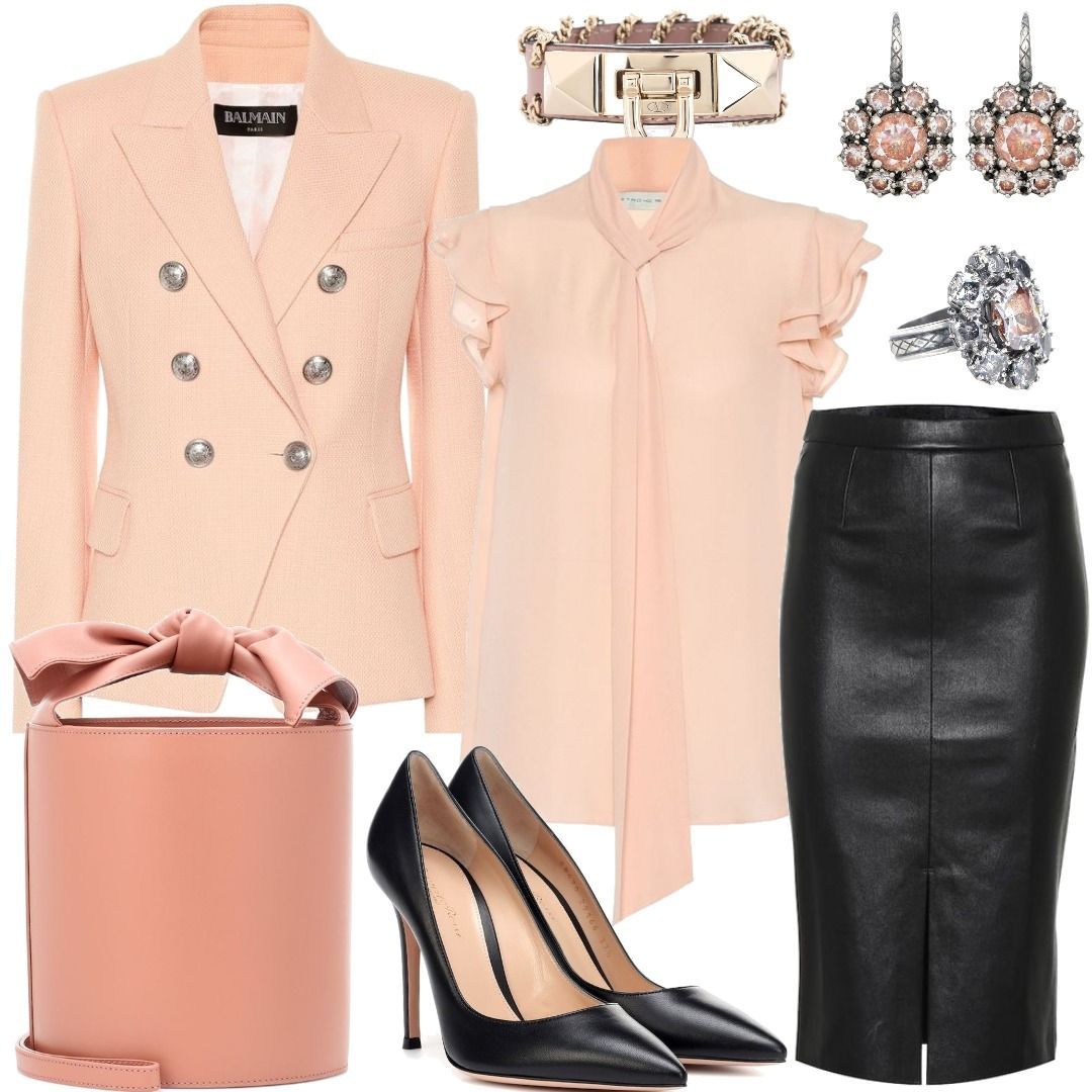 Balmain Blazer aus Baumwolle Pink Women Outfit für Damenoutfits zum ...