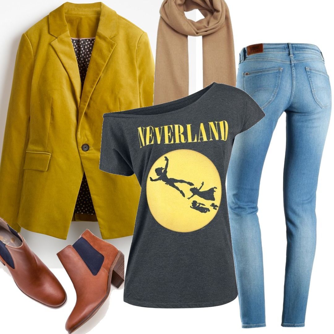 Peter Pan - Neverland Seattle - T-Shirt - dunkelgrau meliert für ...