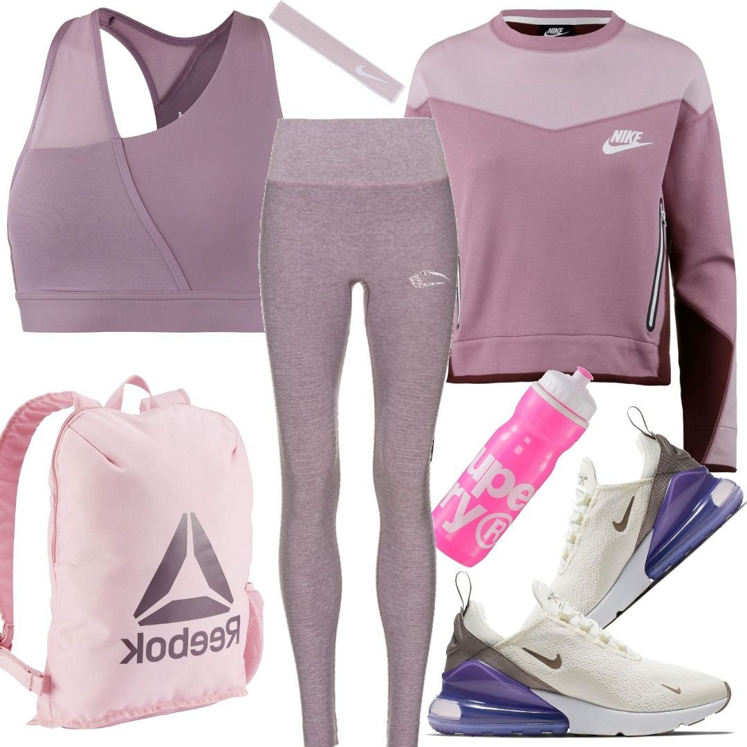 Nike NSW Tech Fleece Sweatshirt Lila Women Outfit für Damenoutfits zum ...
