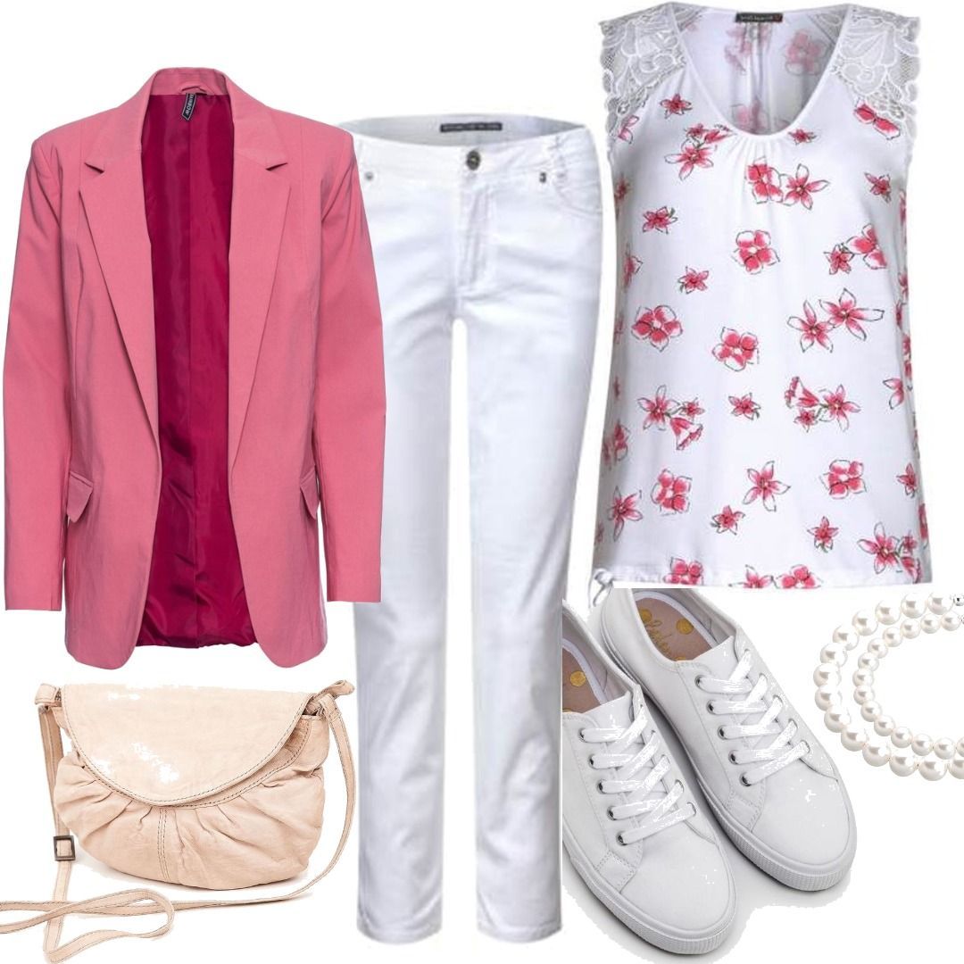 Street One Print Top mit Blumen-Spitze für Damenoutfits zum Nachshoppen ...