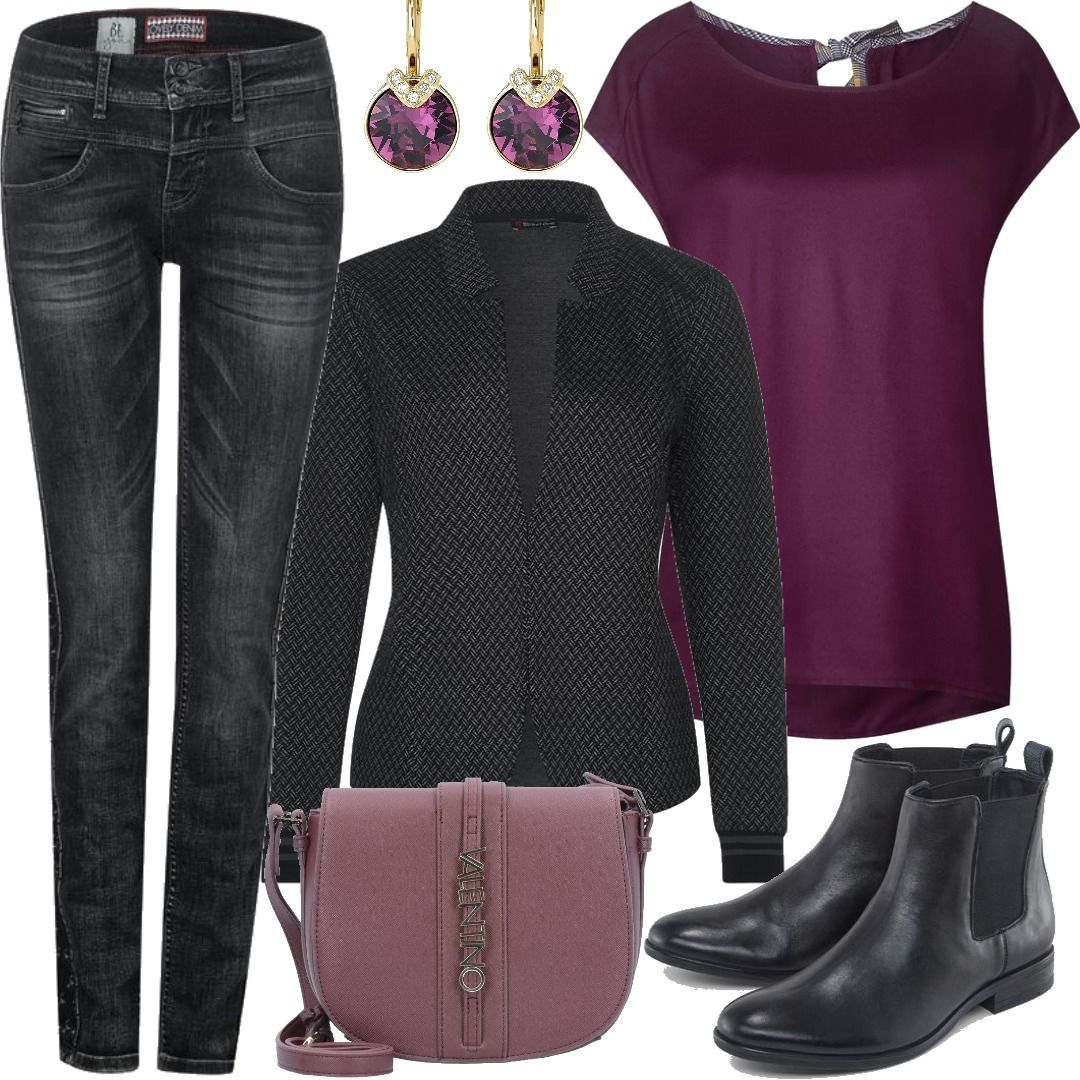 Street One Blazer Phidelia schwarz Outfit für Damenoutfits zum ...
