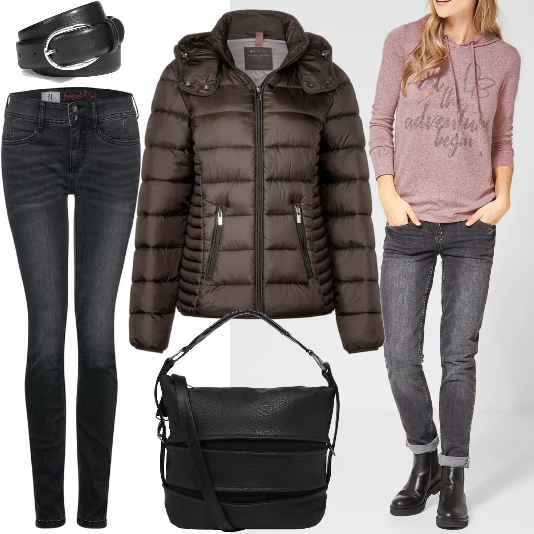 CECIL Hoodie Shirt mit Strass pink Outfit für Damenoutfits zum ...