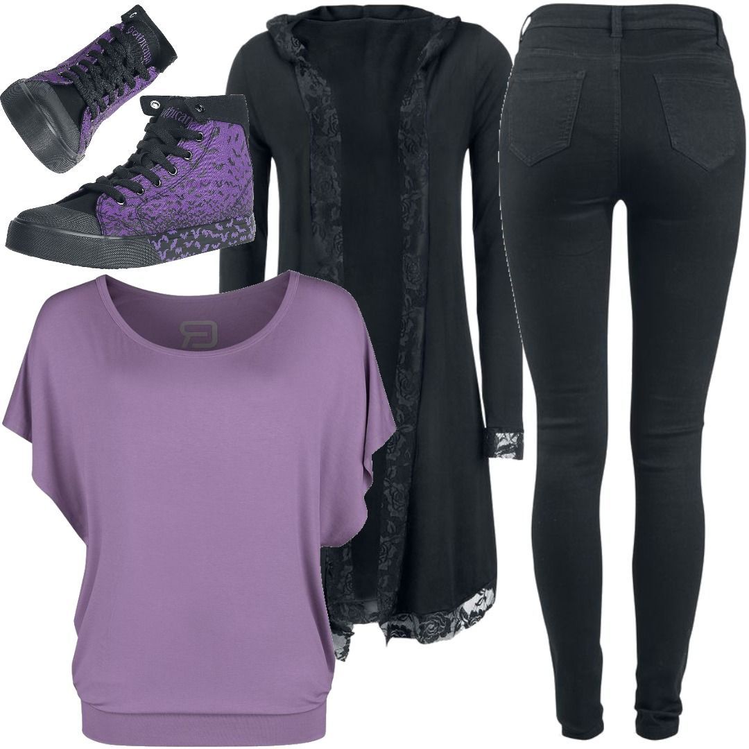 RED by EMP T-Shirt - lila Outfit für Damenoutfits zum Nachshoppen auf ...