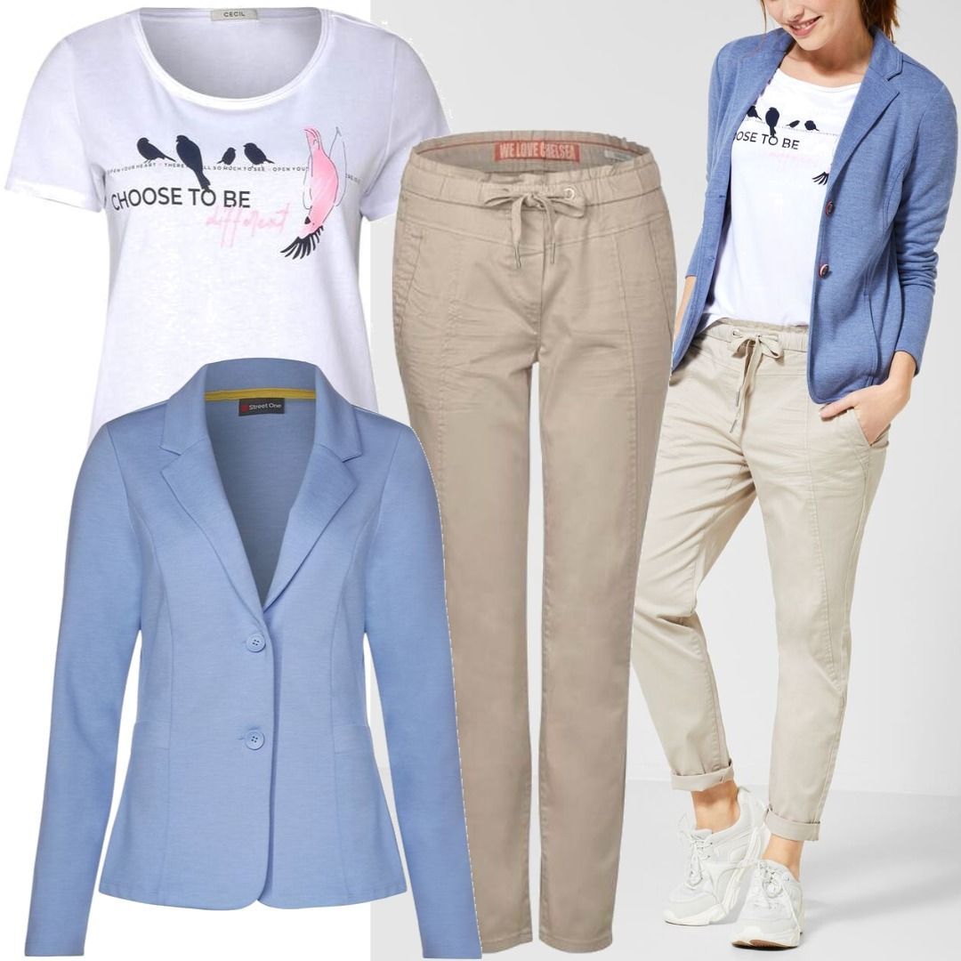 Loose Fit Hose Chelsea beige Outfit für Damenoutfits zum Nachshoppen ...