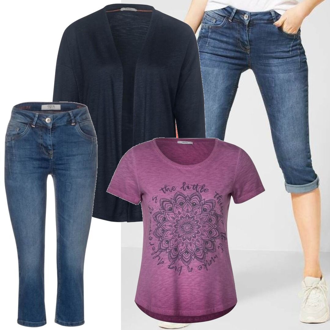 CECIL T-Shirt mit Mandala-Design Outfit für Damenoutfits zum ...