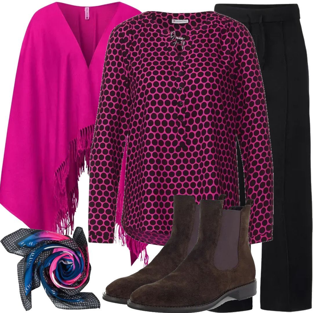 Bluse Mit Großen Punkten L7B für Damenoutfits zum Nachshoppen auf ...