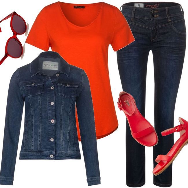 Cheeky red Outfit für Damenoutfits zum Nachshoppen auf Stylaholic