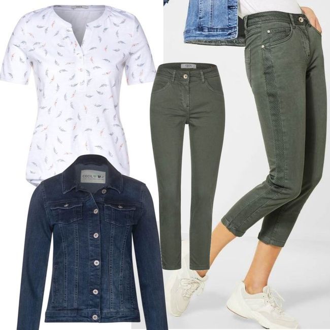 CECIL Denim mit Print-Details Outfit für Damenoutfits zum Nachshoppen ...